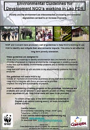 Environmental guidelines for development NGOs working in Laos | WWF