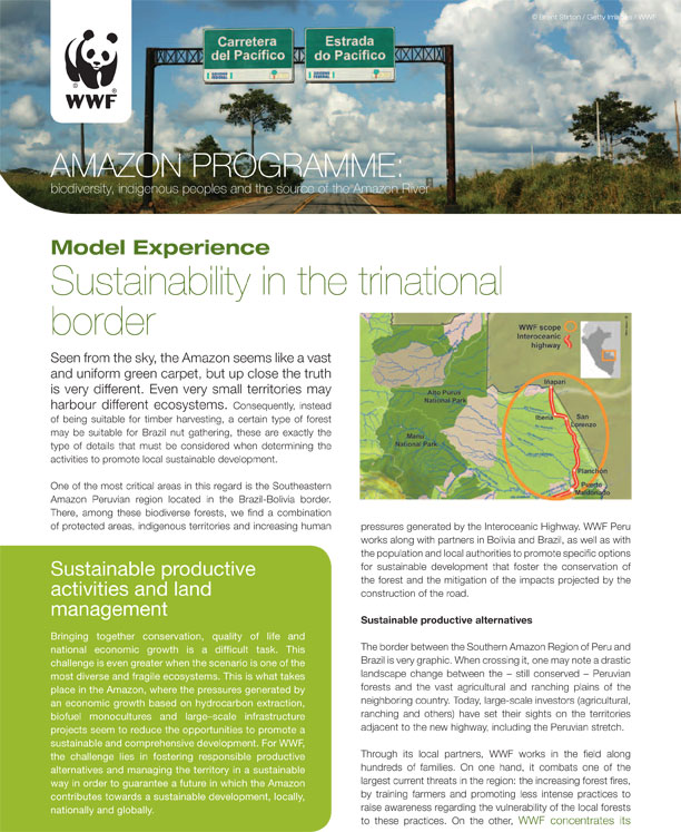 Sustainability in the trinational border | WWF