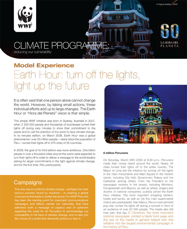 Earth Hour: turn off the lights, light up the future | WWF