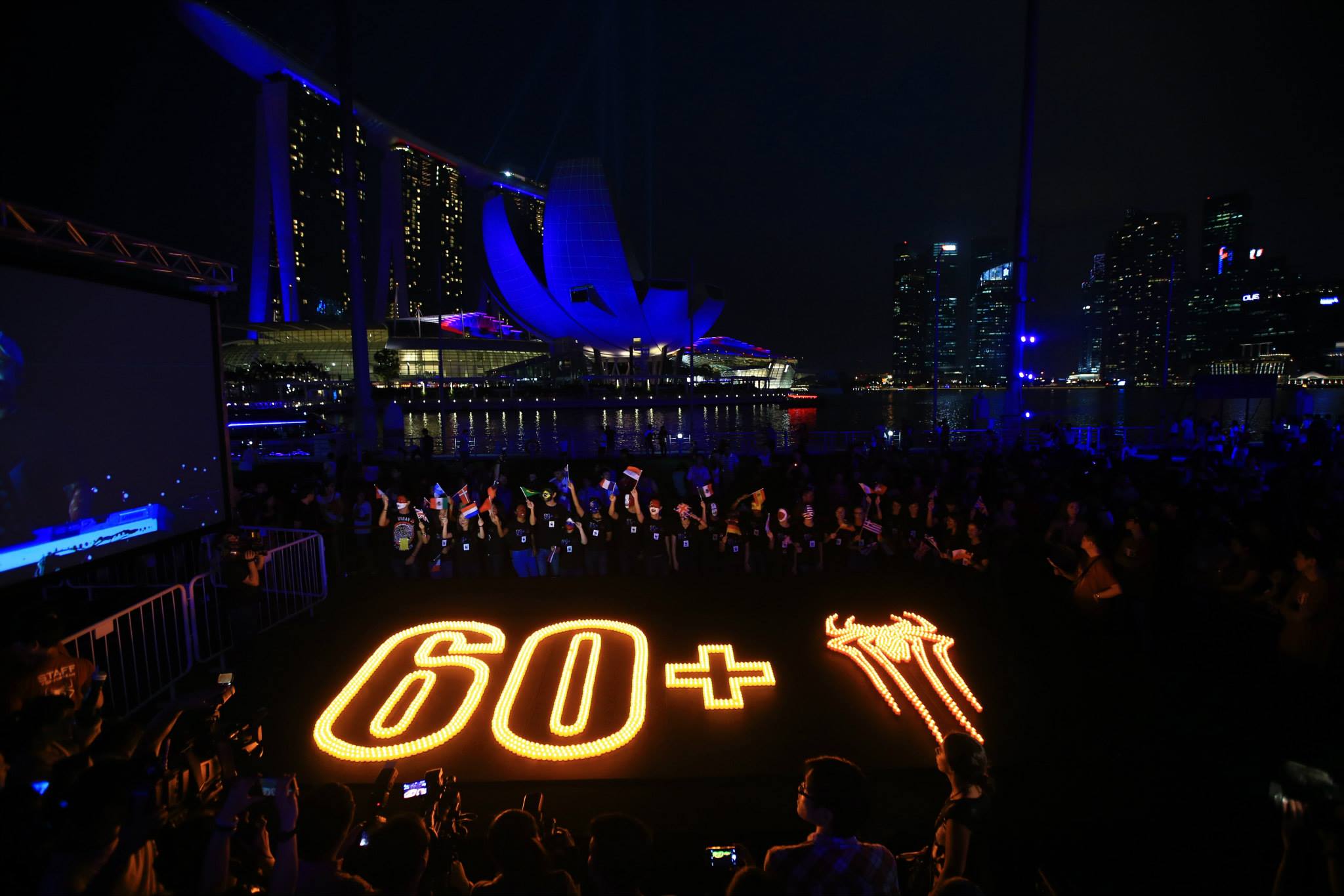 Spider-Man and Singapore Turn Off the Lights in World’s Largest Earth ...