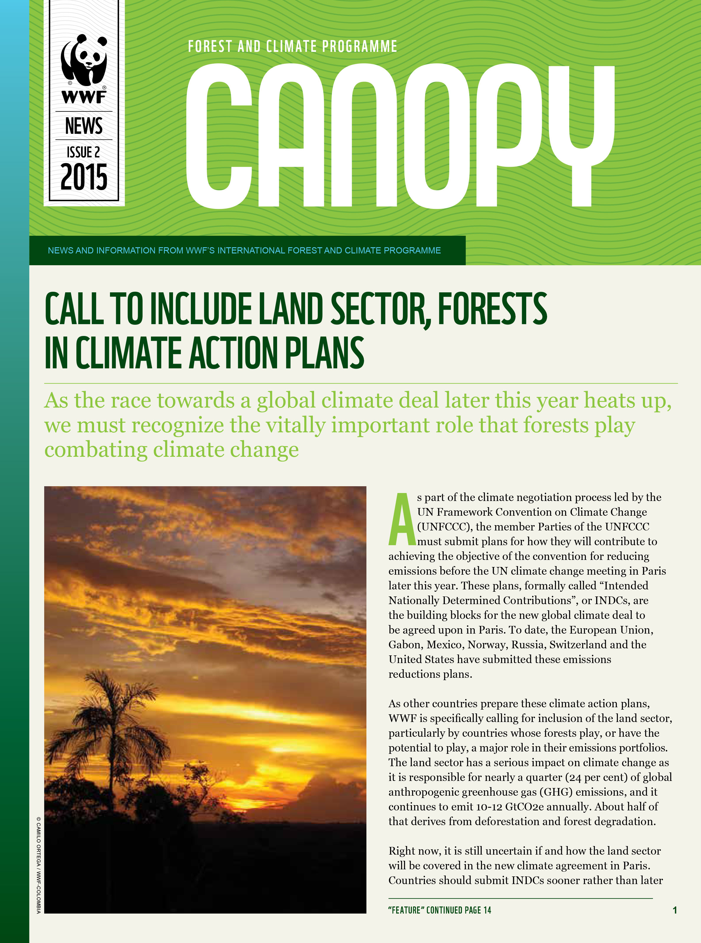 CANOPY (issue 2, 2015): quarterly REDD+ news from WWF's global Forest ...