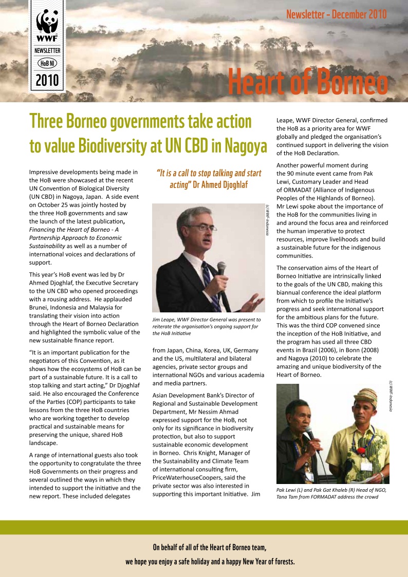 HoB Newsletter - December 2010 | WWF HoB Newsletter - December 2010 | WWF