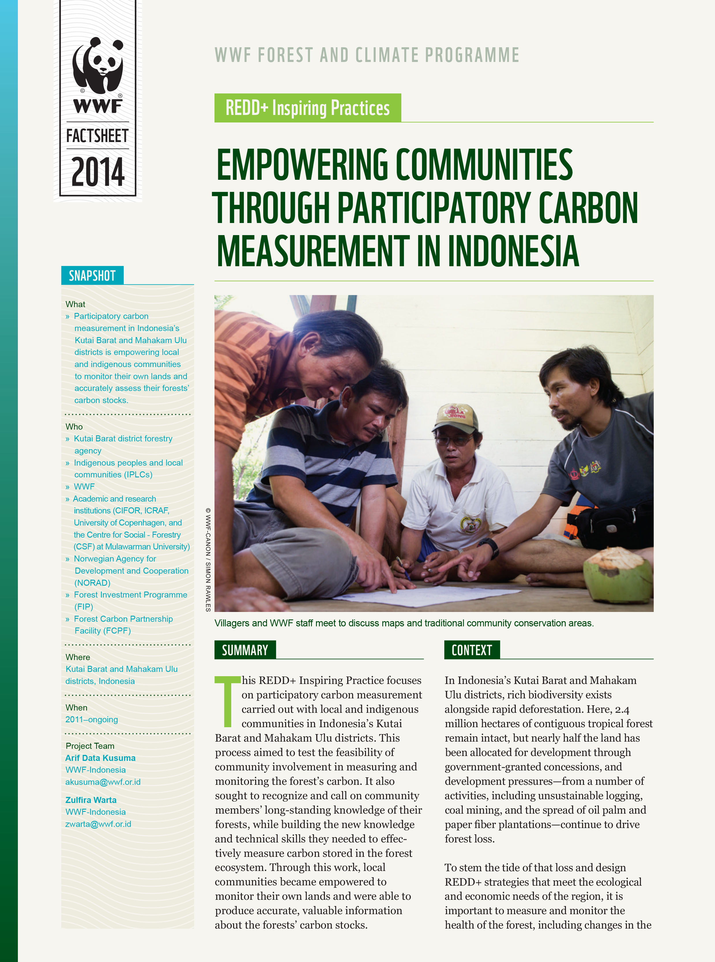 REDD+ Inspiring Practice: Empowering Communities Through Participatory ...