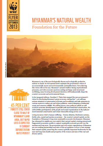 Myanmar's Natural Wealth - Foundation for the Future | WWF