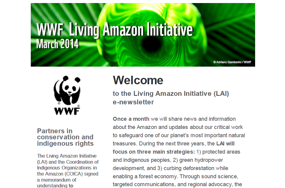 Living Amazon Newsletter - March 2014 | WWF